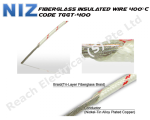 NIZ – TGGT-400 Fiberglass Insulated Heat Resistance Wire (400°C ...