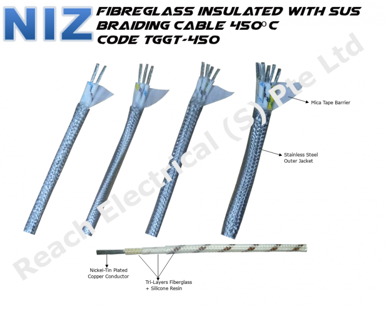 NIZ – TGGT-450 High Temperature Wire Multi-Core Cable (450ºC) – Reach ...